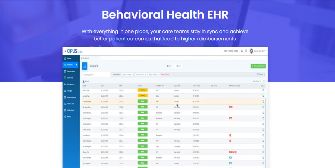 Behavioral Health EHR Software | Opus